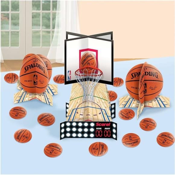 Party Supplies | 23piece Basketball Table Decorating Kit Multicolor 1 ...